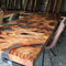 Contemporary dining table - Kauri - Unik - solid wood / epoxy ...