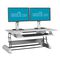 Contemporary desk - CUBE PLUS 40™ WHITE - VARIDESK - metal / height ...