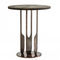 Contemporary side table - DROP - EGG DESIGNS - oak / copper / round