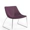 Contemporary lounge chair - ELLIPSE - Milani - fabric / white / violet