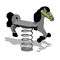Steel spring rocker - HORSE - Tiptiptap - HDPE / animal / 1-seat