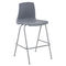 Contemporary bar chair - NP - metalliform - plastic / with footrest / gray
