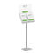 Free-standing brochure holder - Q EZI WITH SIGN - FEPRO - inox ...