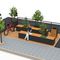 Parklet with integrated planter - Veco Urban Design