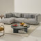 Contemporary coffee table - ROOPA - Arper - glass / MDF / MDF base