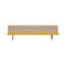 Contemporary bench - ZINTA - Arper - wooden / fabric / leather
