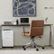 Contemporary work table - Yuno - BERNHARD design - laminate / chromed ...