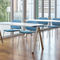 Contemporary work table - Yuno - BERNHARD design - laminate / chromed ...