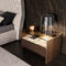 Contemporary bedside table - MILVIAN - MisuraEmme SpA - wooden / glass ...