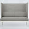 Compact sofa - EDGE - Modus - gray / fabric / steel