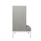 Compact sofa - EDGE - Modus - gray / fabric / steel