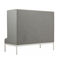 Compact sofa - EDGE - Modus - gray / fabric / steel