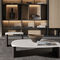 Contemporary coffee table - CLEO - Molteni&C - eucalyptus / oak / oak base
