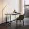 Desk with post - MATHIEU - Poliform - contemporary / solid wood / leather