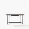 Desk with post - MATHIEU - Poliform - contemporary / solid wood / leather