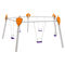 Stainless steel swing - FIVE WAY - mobipark - HDPE / playground / multiple