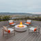 Gas fire pit - AURA - LUMACAST - concrete / round / white