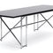 Contemporary dining table - Double X - CLASSICON - lacquered MDF / crystal / chrome steel base