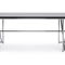 Contemporary dining table - Double X - CLASSICON - lacquered MDF / crystal / chrome steel base