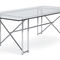 Contemporary dining table - Double X - CLASSICON - lacquered MDF / crystal / chrome steel base