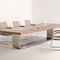 Contemporary conference table - HADI - Nienkamper - wooden / metal base / rectangular