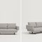 Contemporary sofa - NODAL - CAPDELL - gray / brown / fabric