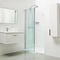 Folding shower screen - LUMIN8: V8SPC13S - Roman - curved / for alcoves