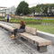 Contemporary public bench - ROUGH&READY CROSSWISE - Streetlife - wooden ...