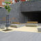 Contemporary public bench - ZUERA - Escofet - pine / concrete / metal