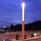 Contemporary light column - AURA MEGA - Moonlight - aluminum / glass / HID