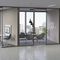 Removable partition - TEK VUE - Teknion - pivoting/sliding / glass ...