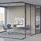 Removable partition - TEK VUE - Teknion - pivoting/sliding / glass ...