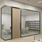 Removable partition - TEK VUE - Teknion - pivoting/sliding / glass ...