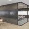 Fixed partition - OPTOS - Teknion - glazed / commercial / for offices