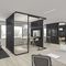 Removable partition - TEK VUE - Teknion - pivoting/sliding / glass ...