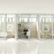 Removable partition - ALTOS - Teknion - glazed / laminate / fabric