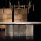 Contemporary desk - S-PENNY - Henge - steel / brass / marble