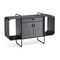 Contemporary sideboard - APELLE - Midj - wooden / lacquered metal / leather