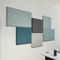 Wall-mounted acoustic panel - Clestra - rectangular / fabric look / gray