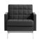 Classic visitor armchair - MILLBRAE - Coalesse - fabric / leather / steel