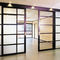 Sliding industrial door - Clipper - aluminum / semi-glazed