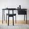 Desk with post - HOMEWORK - BENSEN - contemporary / wooden / glass