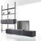 Wall-mounted shelf - magic matrix - YOMEI - contemporary / metal / leather