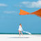 Waterproof shade sail - STINGRAY - TUUCI - commercial / triangular / curved