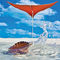 Waterproof shade sail - STINGRAY - TUUCI - commercial / triangular / curved