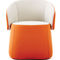 Contemporary pouf - OPENEST CHICK - Haworth - fabric / leather / round
