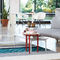 Contemporary pouf - OPENEST CHICK - Haworth - fabric / leather / round