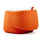 Contemporary pouf - OPENEST CHICK - Haworth - fabric / leather / round