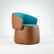 Contemporary pouf - OPENEST CHICK - Haworth - fabric / leather / round