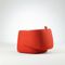 Contemporary pouf - OPENEST CHICK - Haworth - fabric / leather / round